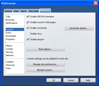 How to enable or disable JavaScript